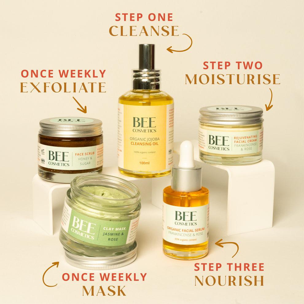 Skincare Routine Set | Natural Daily Face Care Collection | Bee Cosmetics